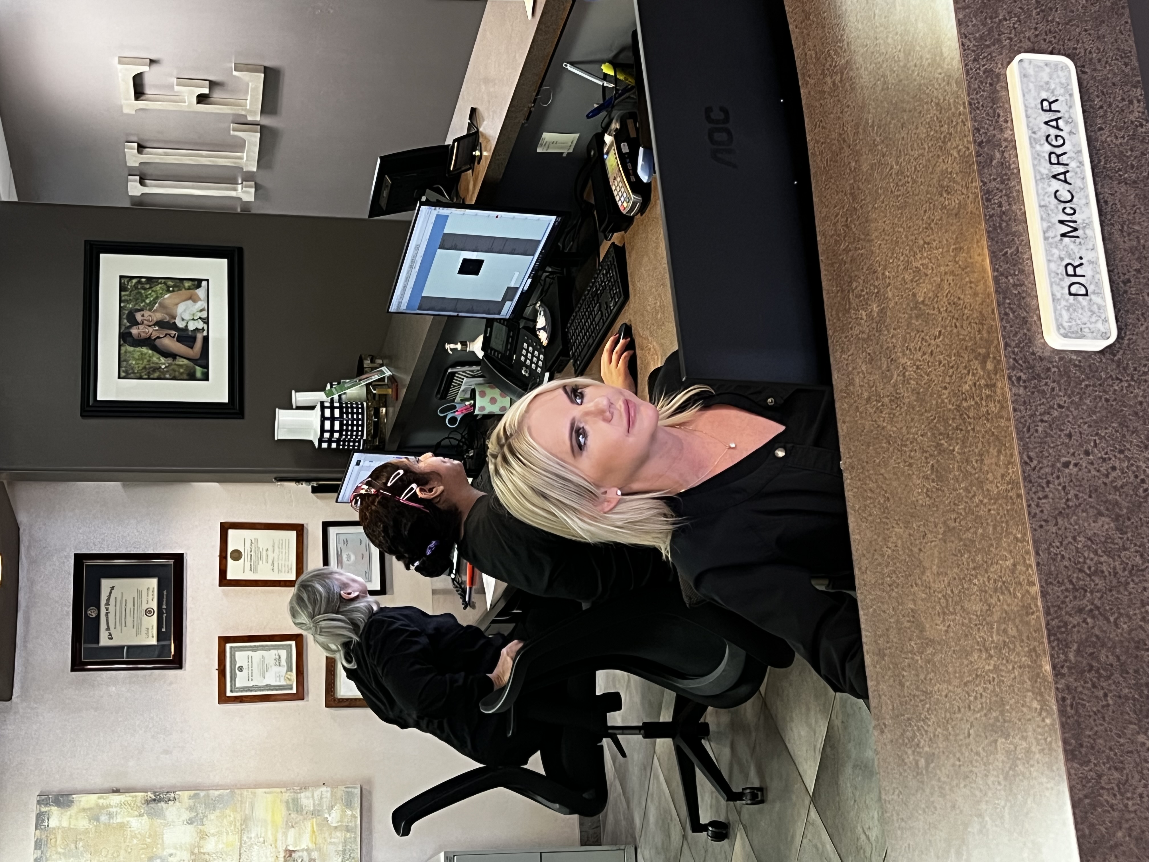 warm and friendly front desk staff at Scottsdale Dental Arts making ...