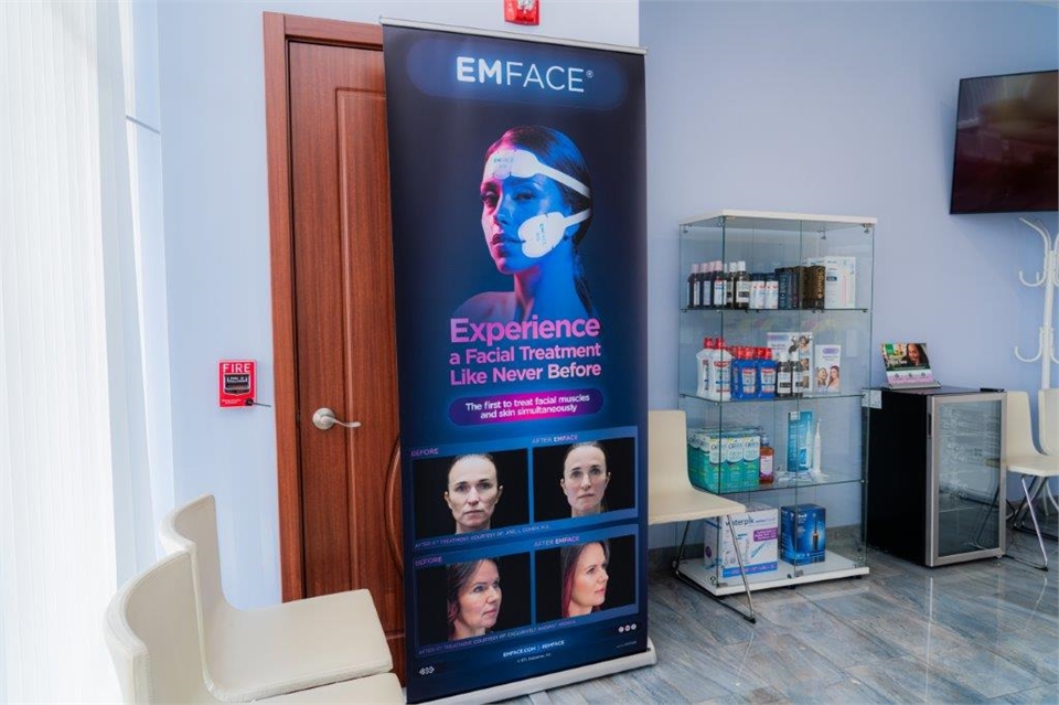 BTL Aesthetics EMFace banner at Dental Beauty Feasterville PA | Dentagama